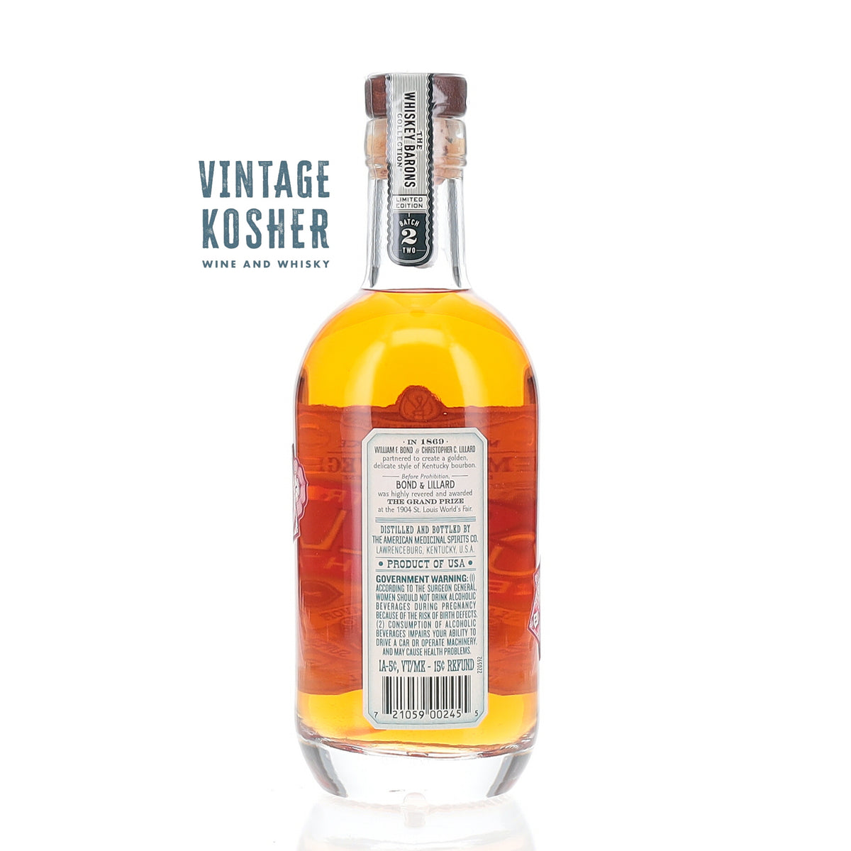 Bond & Lillard Straight Bourbon The Whiskey Barons Collection 375 ...